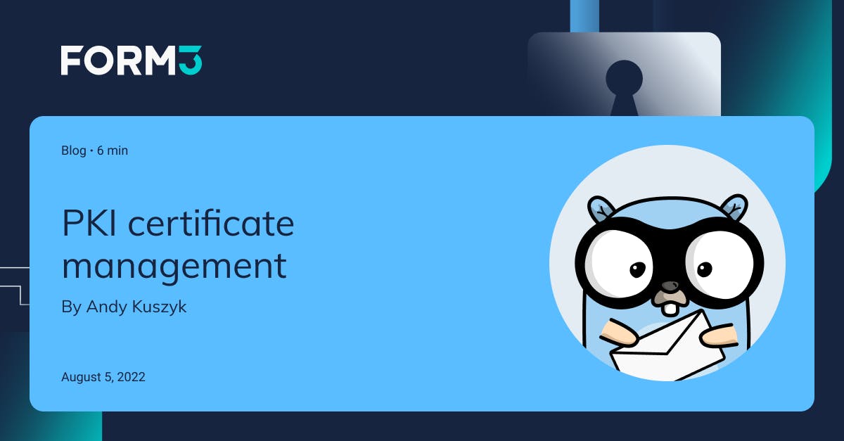 PKI certificate management